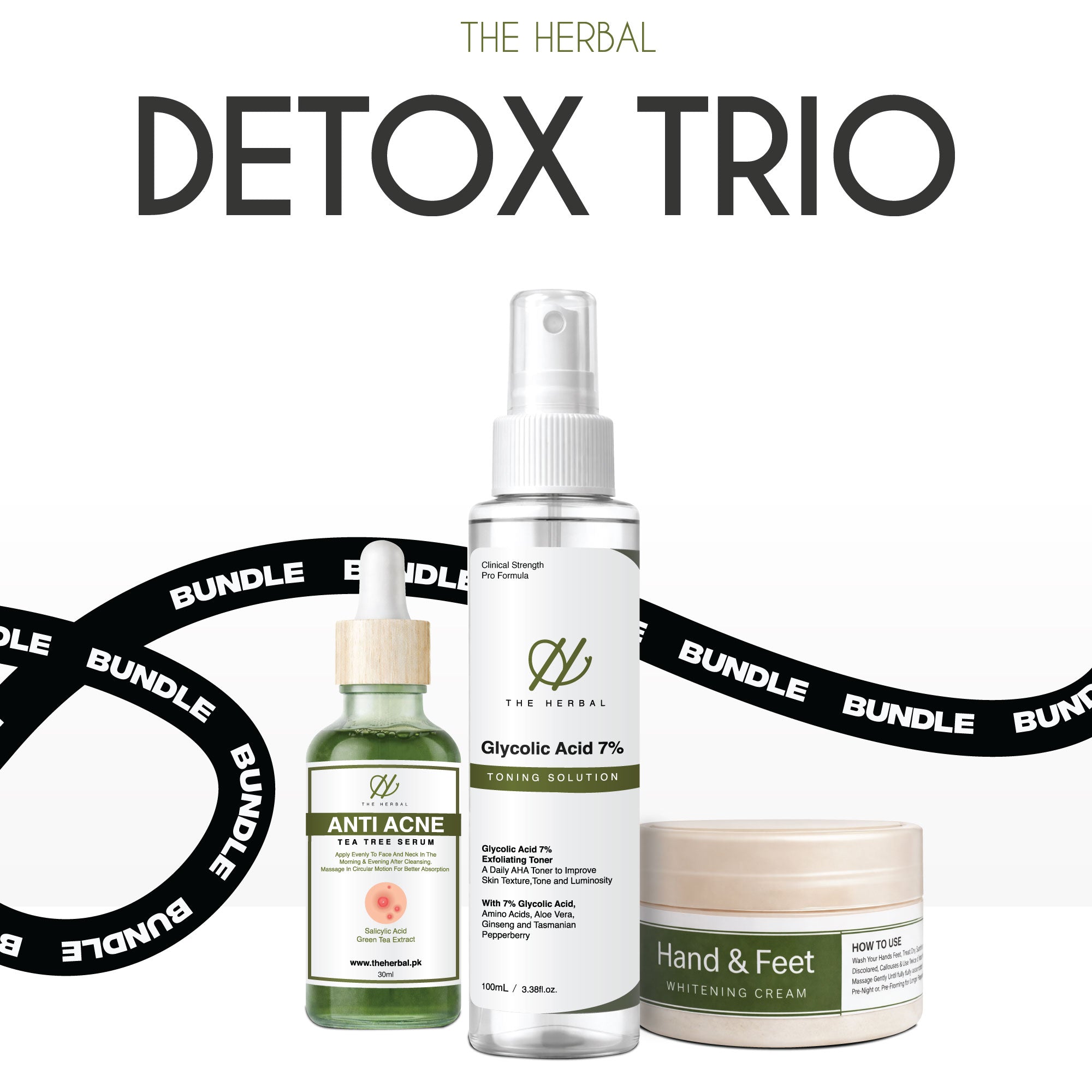 Detox Trio (Hand & Feet Cream, Glycolic Acid & Anti-Acne Serum) – The ...